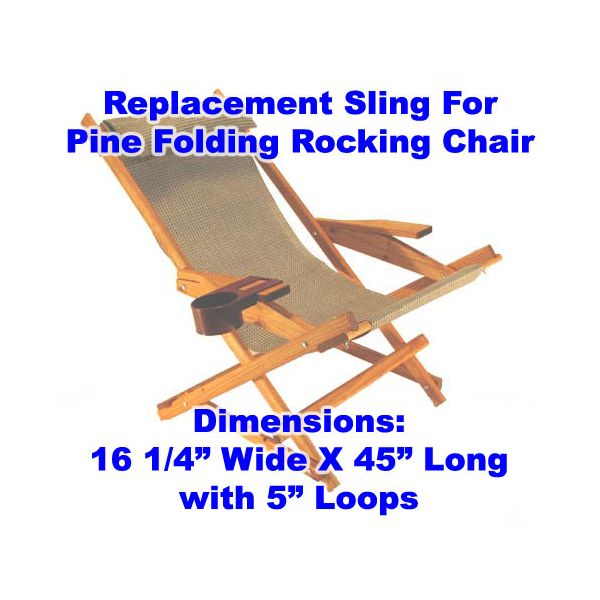 Pine Folding Rocking Chair Replacement Sling With Pillow